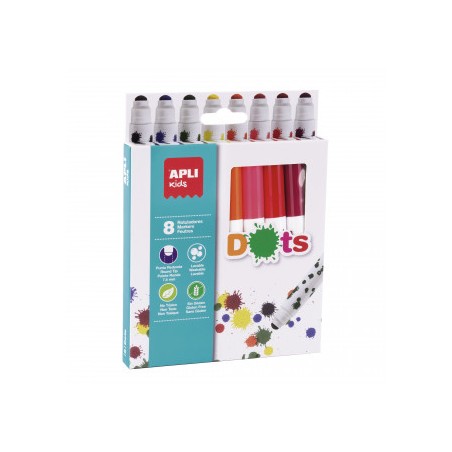 ROTULADOR APLI 8 COLORESDOTS-GOTAS 16805
